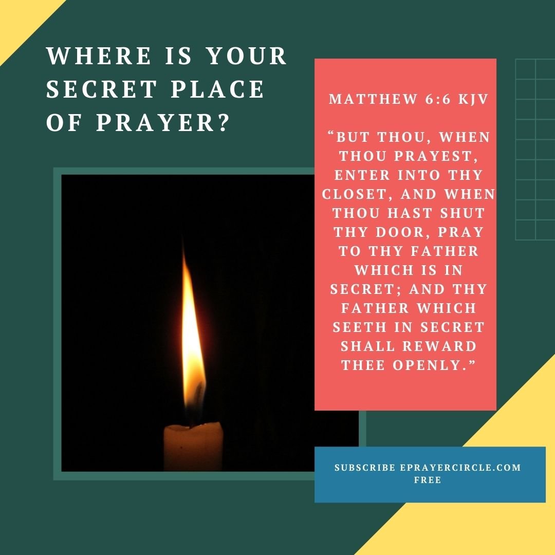 Alt tag: #where is your secret place of prayer
