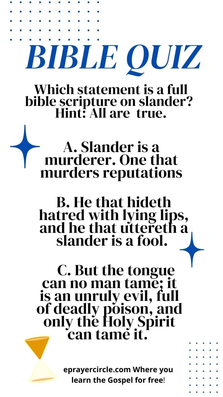 alt tag: Bible quiz: slander