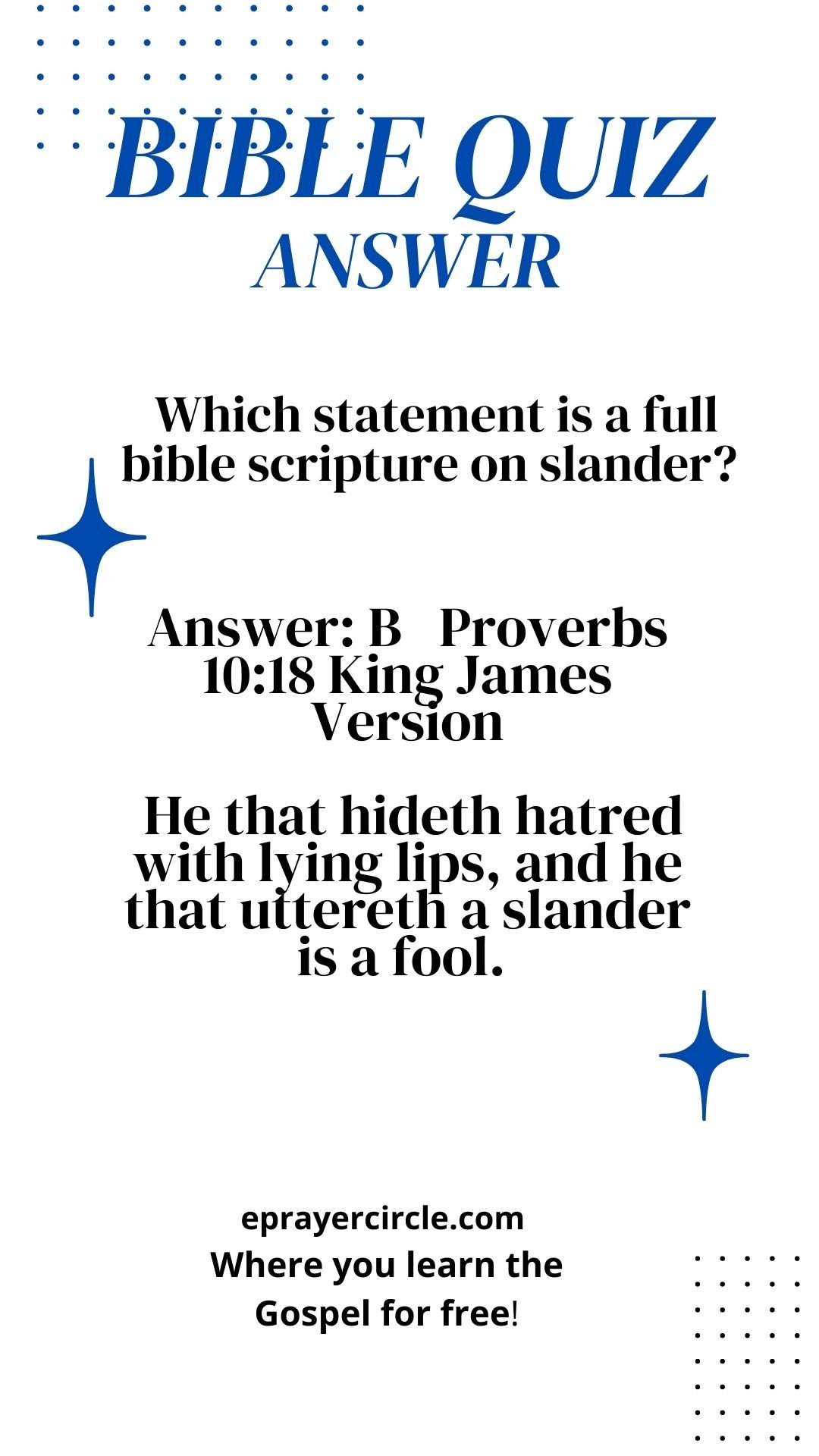alt tag: Bible quiz: answer