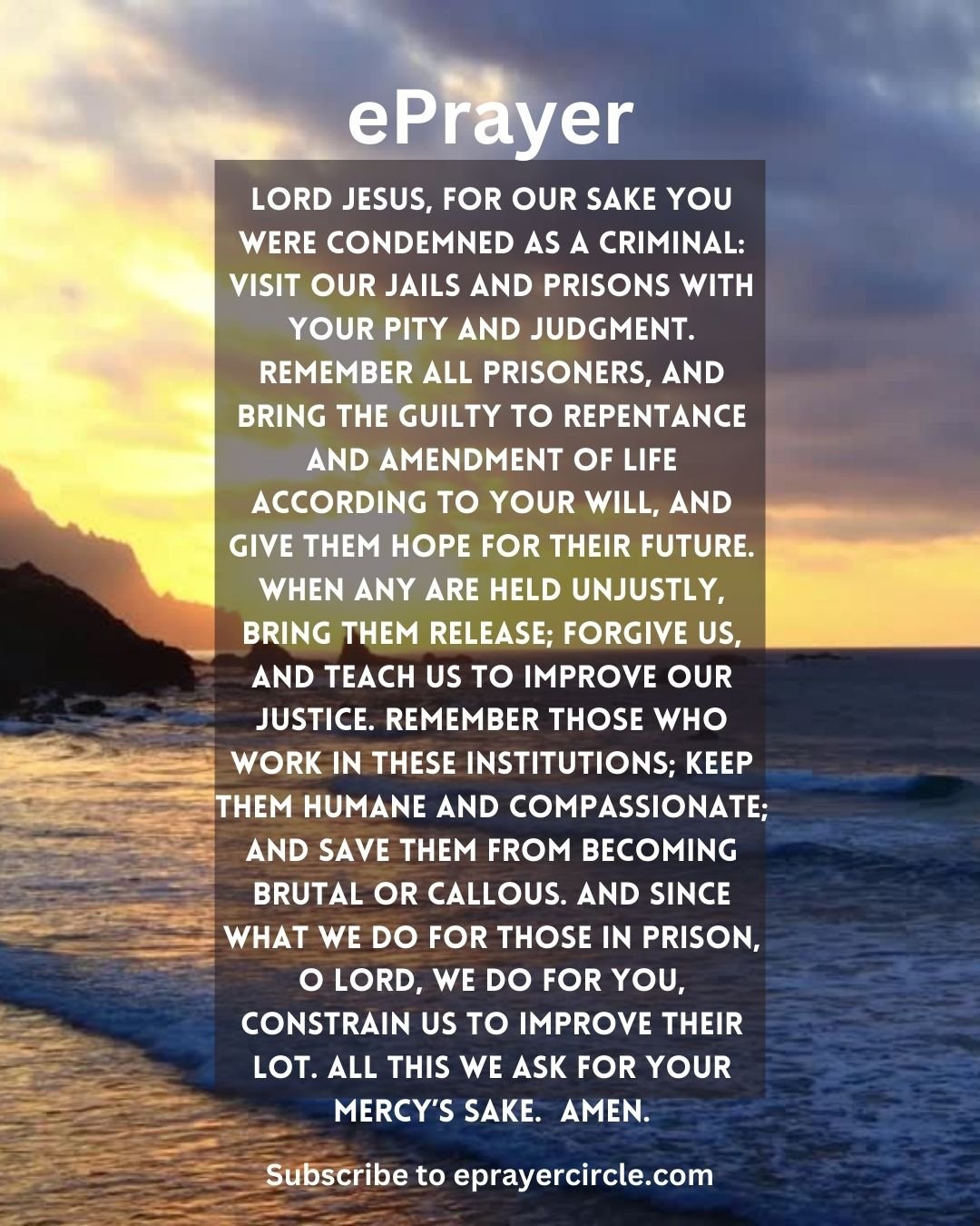 alt tag: Asking God to visit prisons and jails